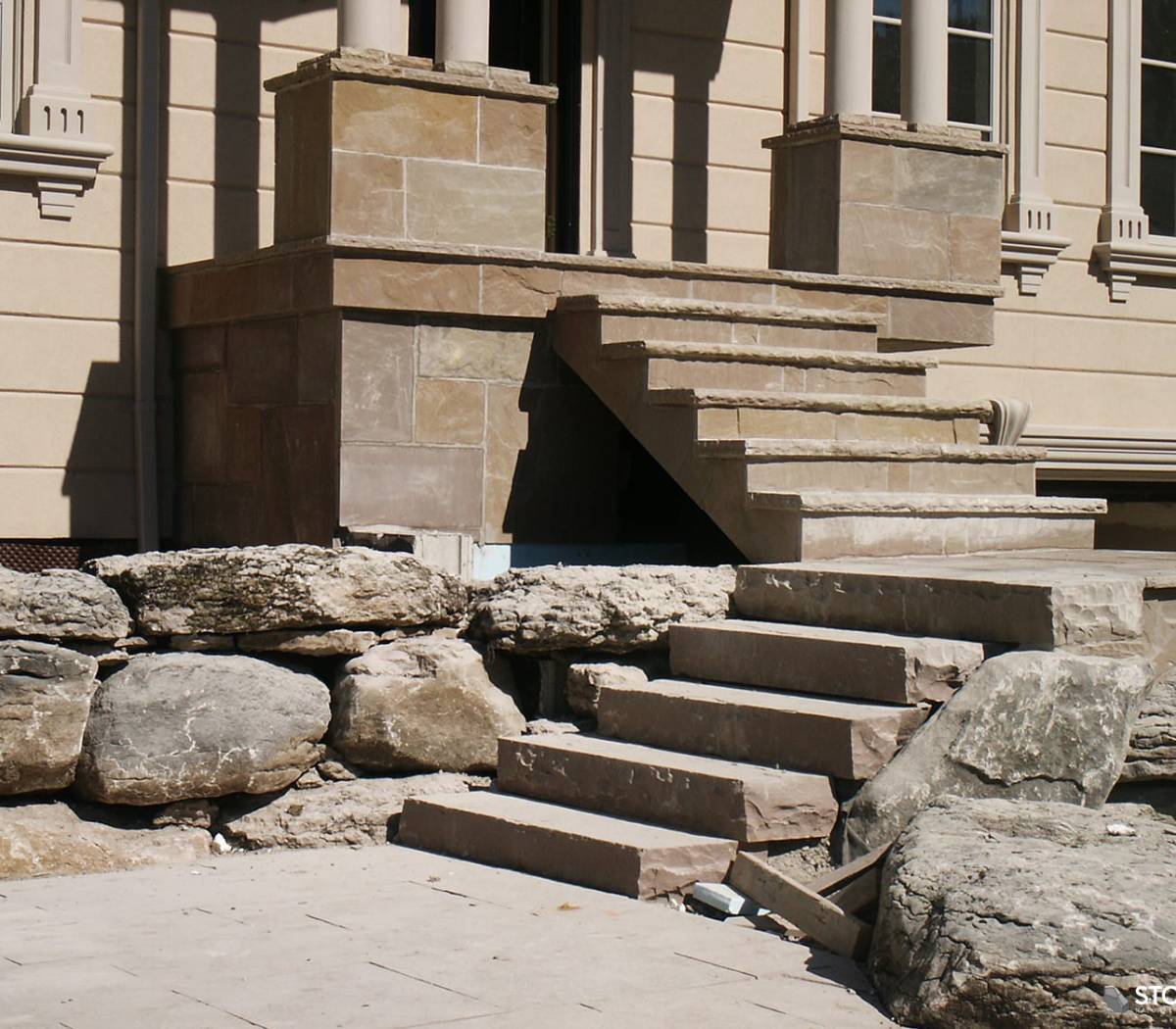 Stone arch steps